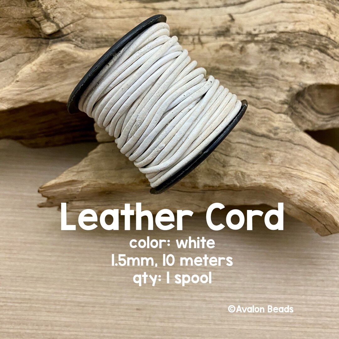 Leather Cord, White, 1.5mm, 10 Meters - Etsy