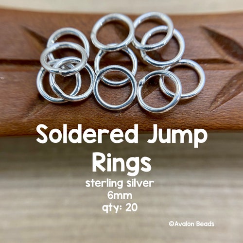 Sterling Silver .925 3mm to 12mm Soldered Closed Jump Rings in - Etsy