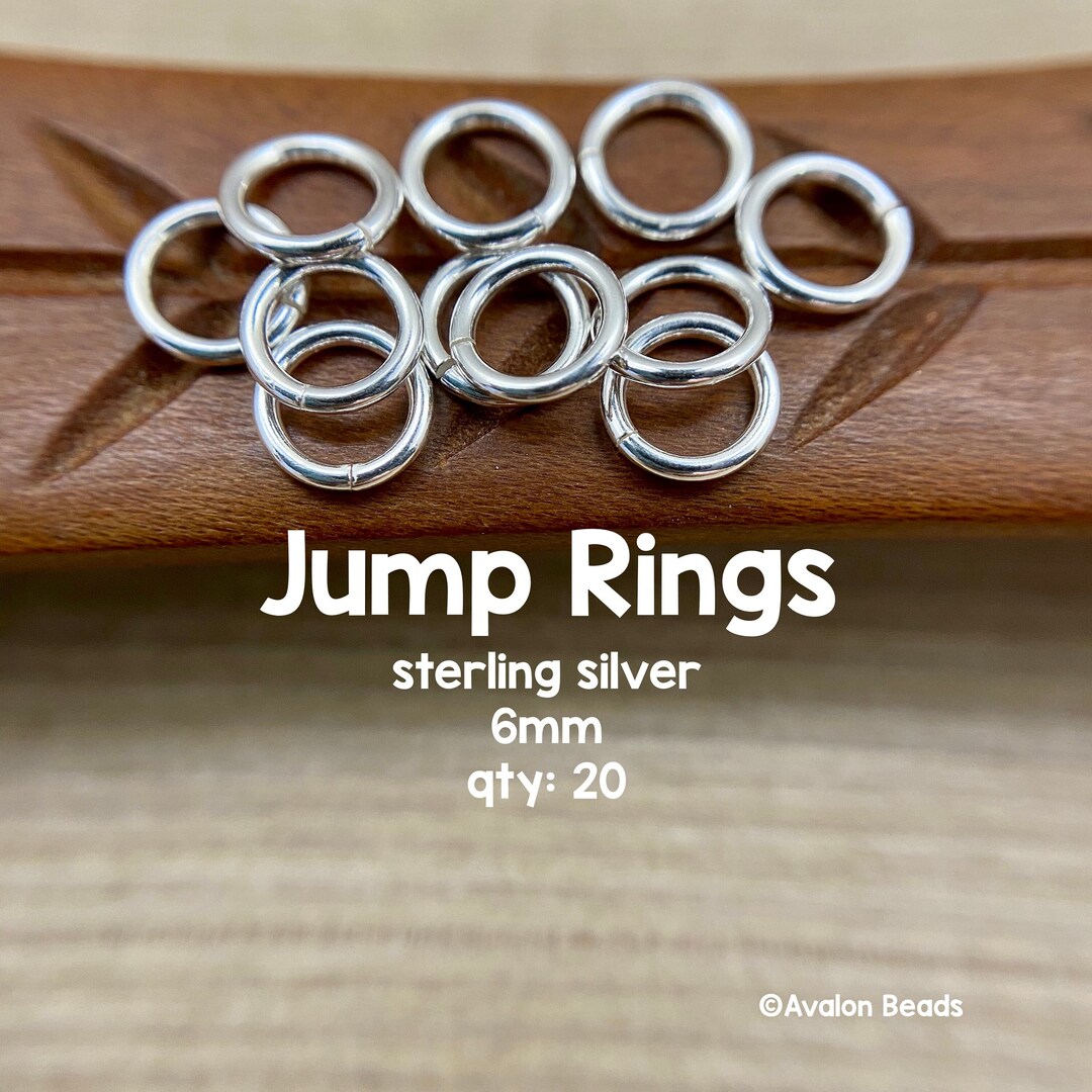 Sterling Silver Open Jump Rings, 6mm, 20 Gauge, 20 Pieces - Etsy
