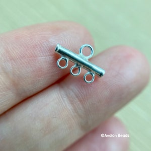 Sterling Silver 3 Strand End Bars, 6 Pieces - Etsy