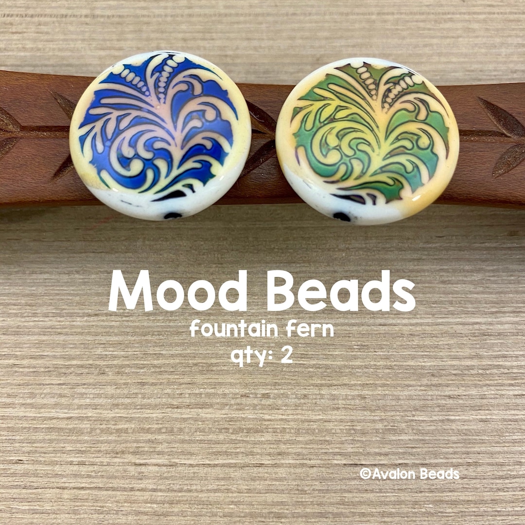 Mood Beads, Fountain Fern Color Changing Beads, 2 Pieces - Etsy