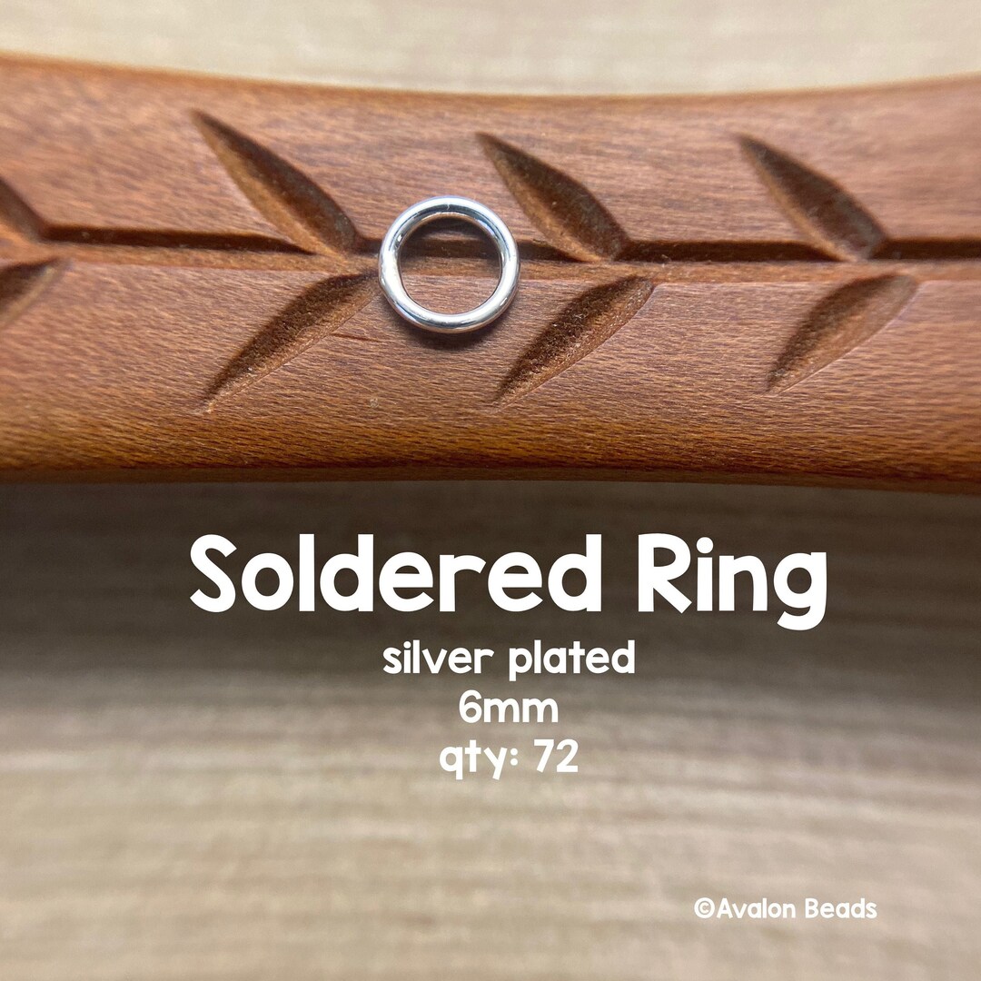 Jump Rings, Silver Plate, Soldered Rings, 6mm, 19 Gauge, 72 Pieces - Etsy