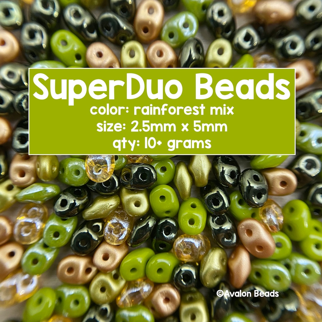 Superduo Beads, Rainforest Mix - Etsy
