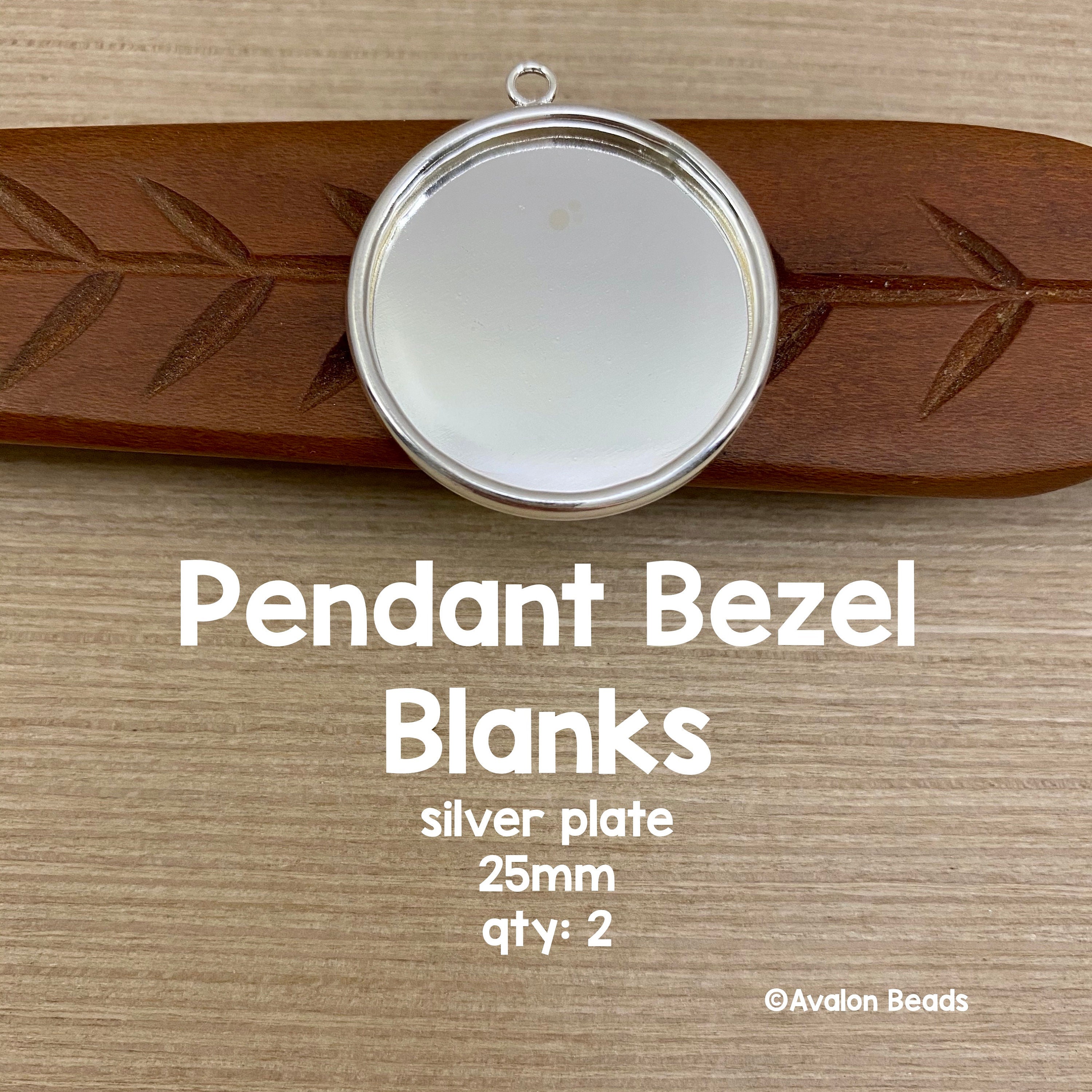 Pendant Bezel Blanks 25mm Sterling Plated Blank Bezels - Etsy
