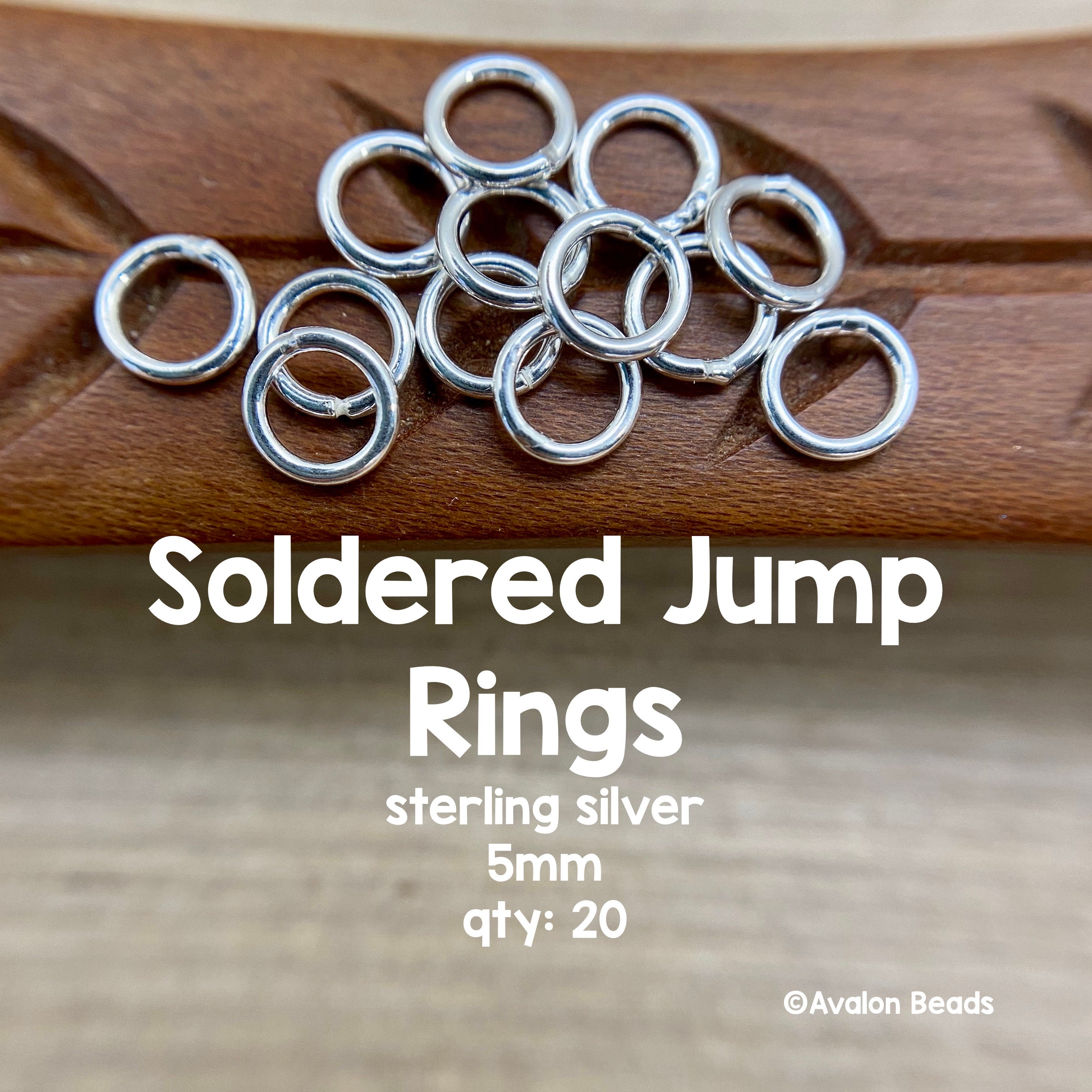 Sterling Silver Soldered Jump Rings, 5mm, 20 Pieces - Etsy