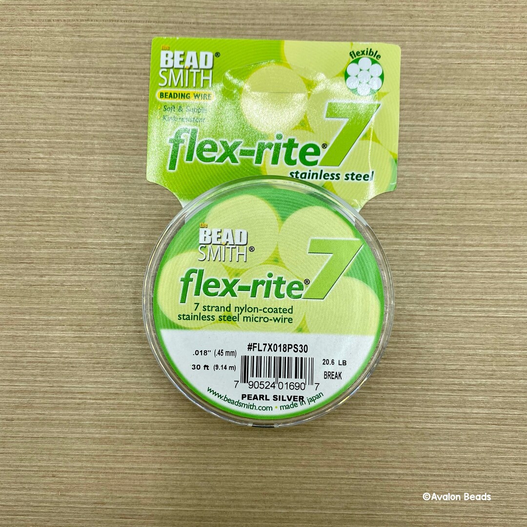 Flex-rite Beading Wire, Medium, .018, Pearl Silver, 30 Feet - Etsy