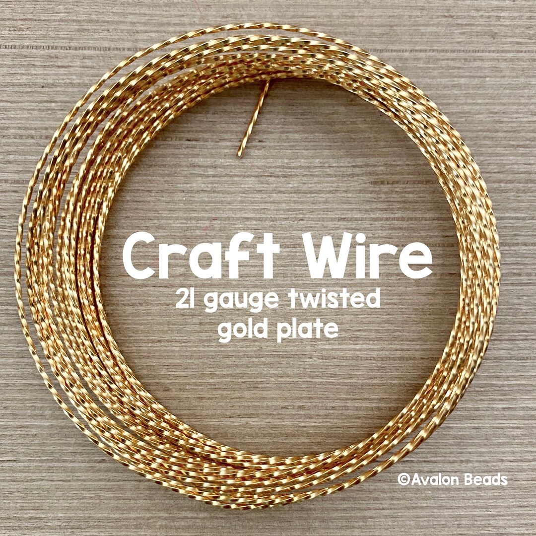 21 Gauge Twisted Square Gold Plate Wire, 15 Feet - Etsy