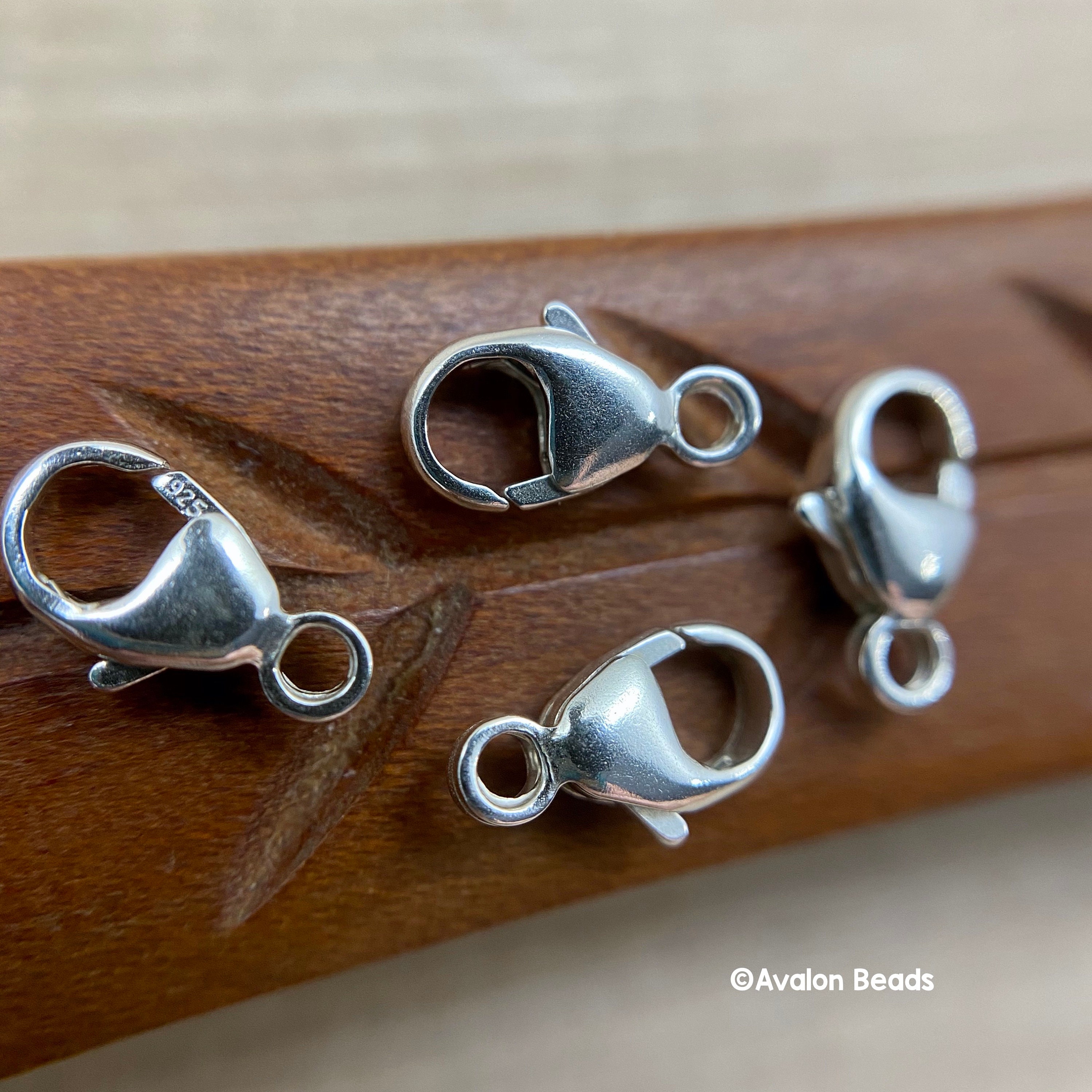 Sterling Silver Lobster Clasps 9mm 4 Pieces - Etsy Sweden