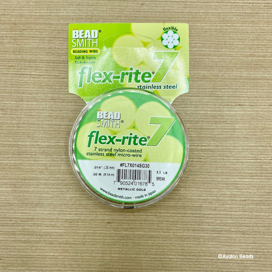 Flex-rite Beading Wire, Fine, .014, Metallic Gold, 30 Feet - Etsy