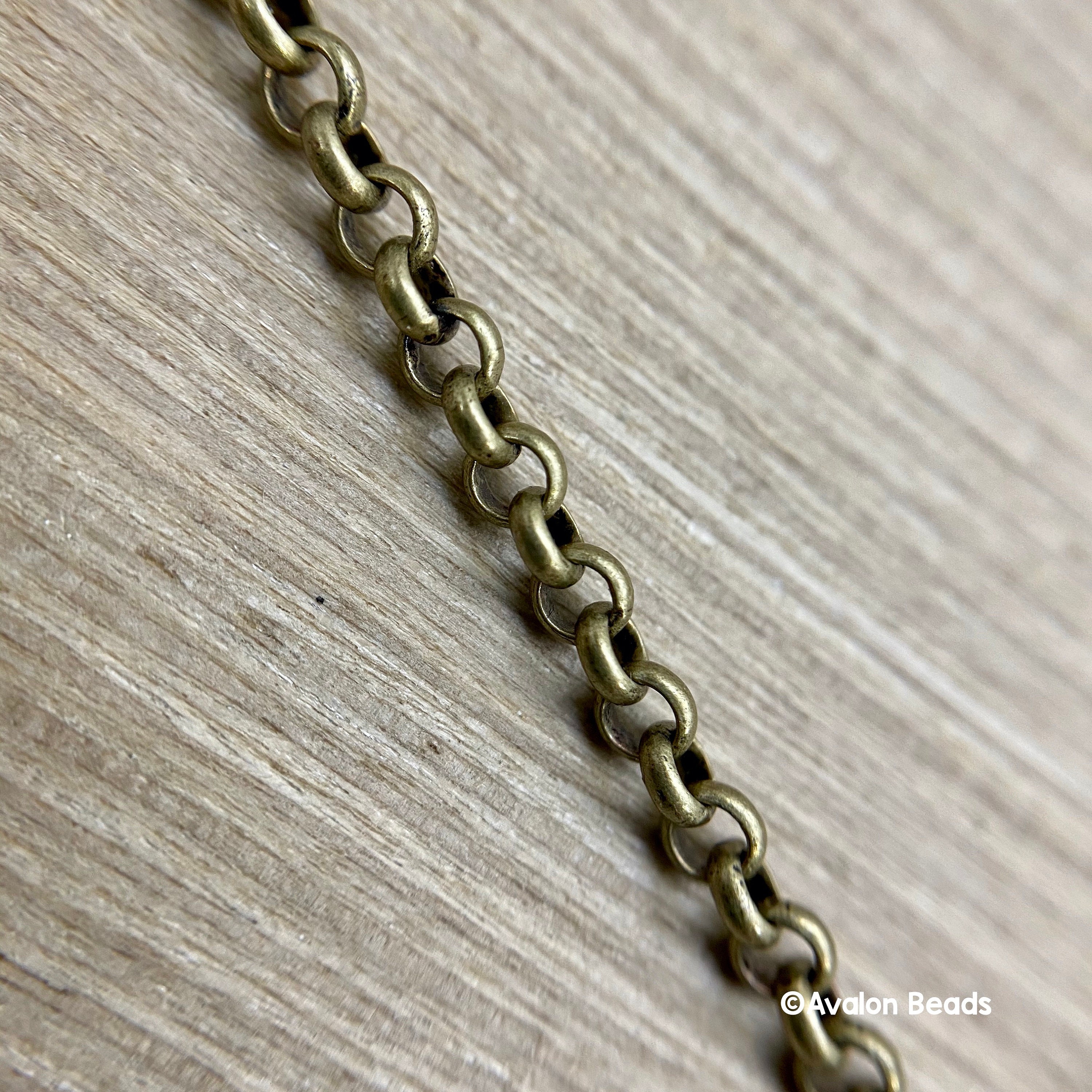 Antique Brass Rollo Chain - 3mm - 3 Feet - Etsy