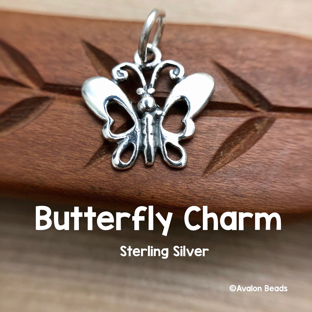 Butterfly Charm - Sterling Silver - Etsy
