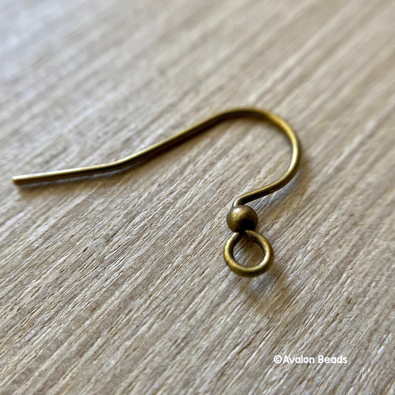 Brass Earwires BULK Antiqued Brass Plate French Earwires | Etsy