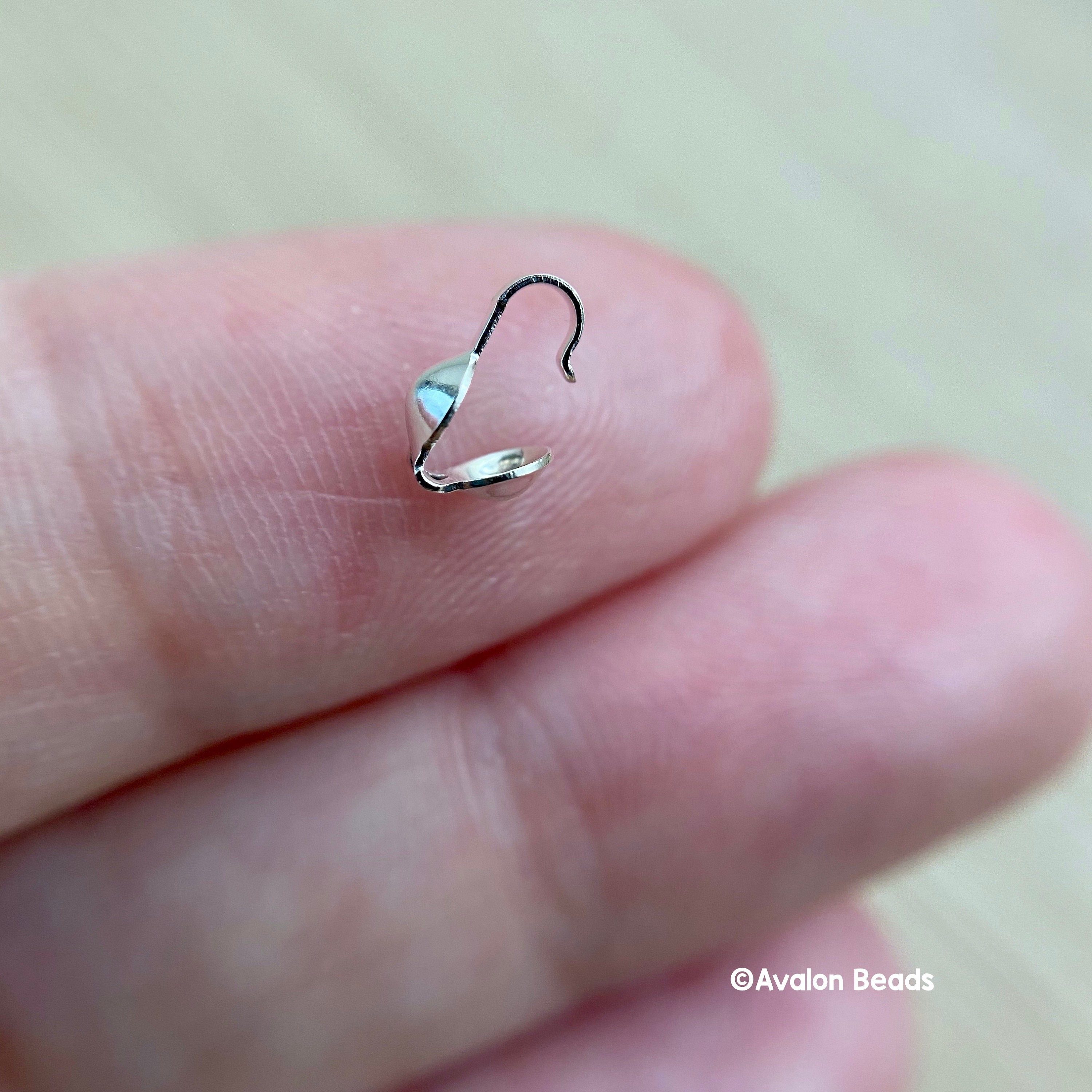Sterling Silver Bead Tips, Clamshell, 20 Pieces - Etsy