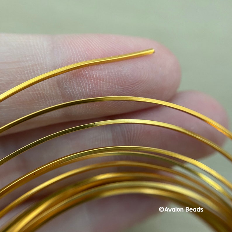 21 Gauge Square Gold Colored Wire 4 Yards - Etsy