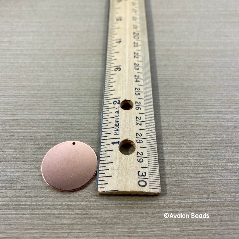 Round Circle Copper Blanks With Hole - 1" - 12 Pieces - Etsy