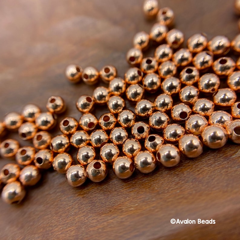 3mm Copper Round Beads Genuine Copper 100 Pieces | Etsy