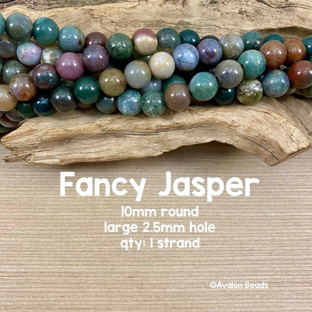 Large Hole Fancy Jasper Gemstone Beads 10mm Round 8 - Etsy
