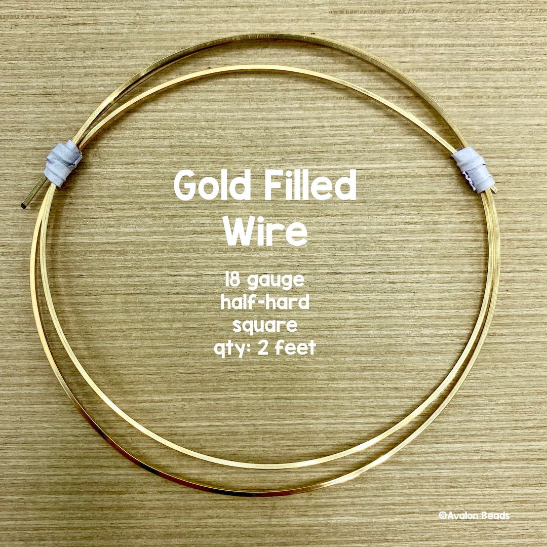 18 Gauge Square Gold Filled Wire, Half Hard Wire, 2 Feet - Etsy