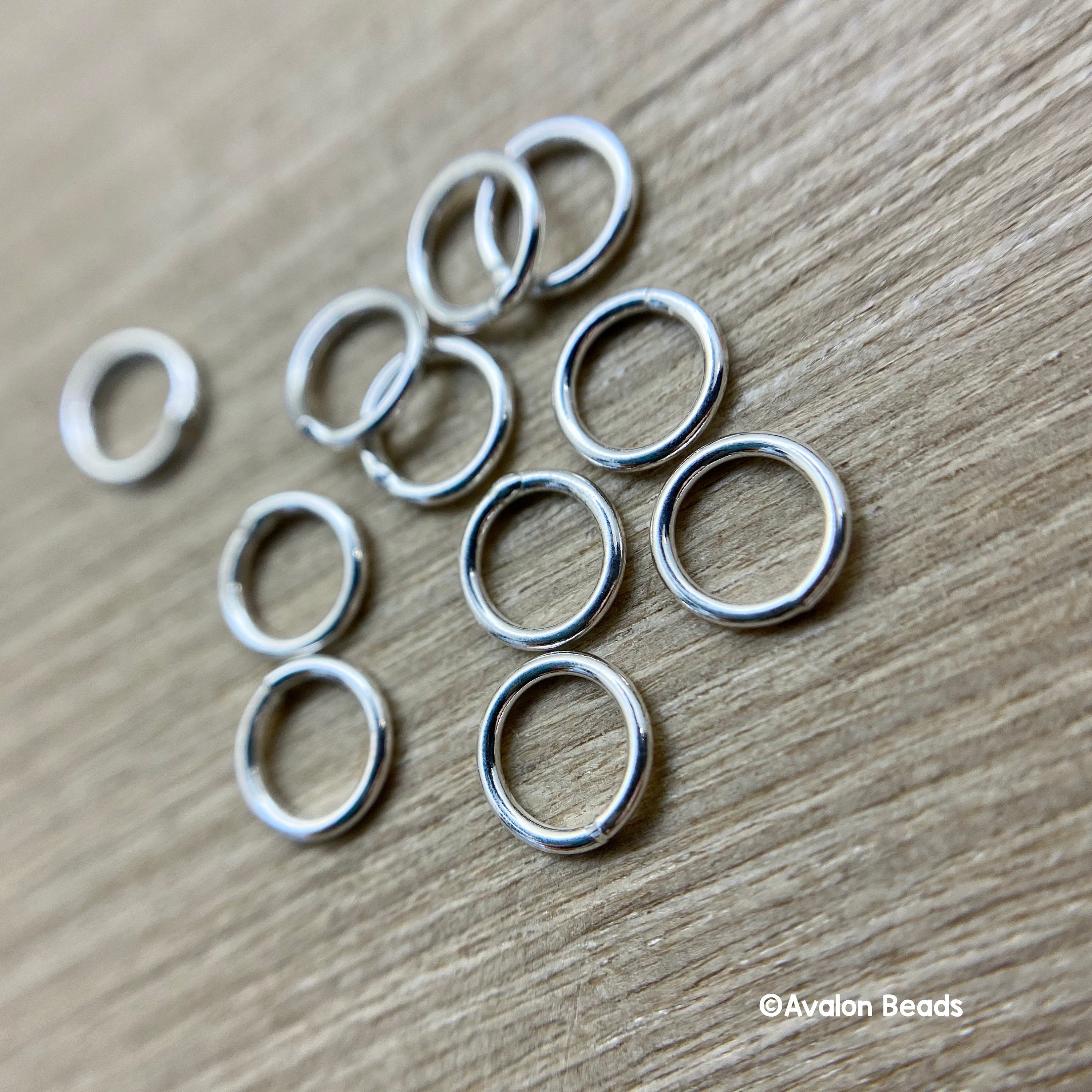 Sterling Silver Soldered Jump Rings 6mm 20 Pieces | Etsy