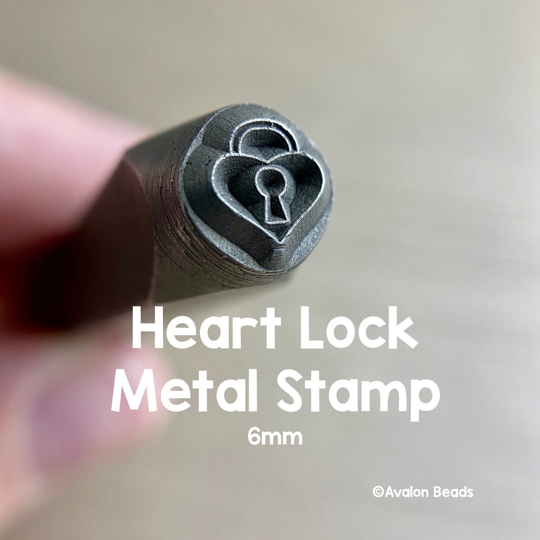 Heart Lock Metal Stamp, 6mm - Etsy