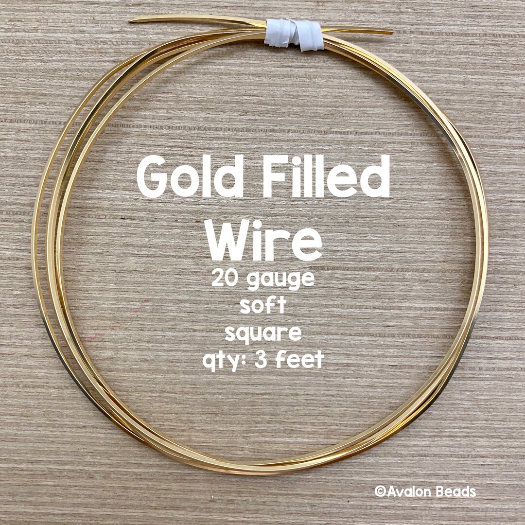 20 Gauge Square Gold Filled Wire, Soft Wire, 3 Feet - Etsy