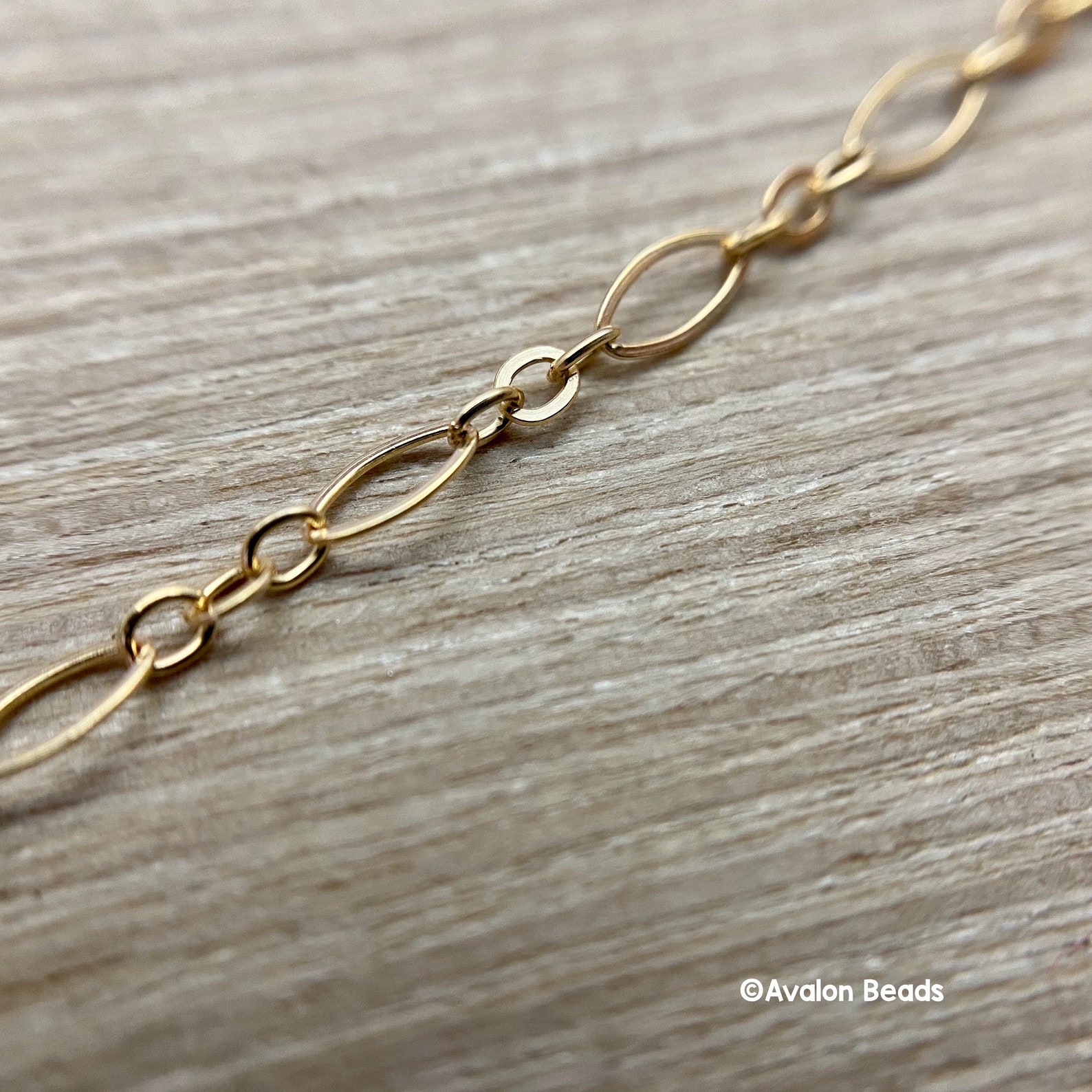Gold-filled Chain, Long & Short Links, 4.5x2.5mm, by the Foot - Etsy