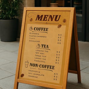 Minimalist Cafe Menu Canva Template - Editable Coffee Shop Design for ...