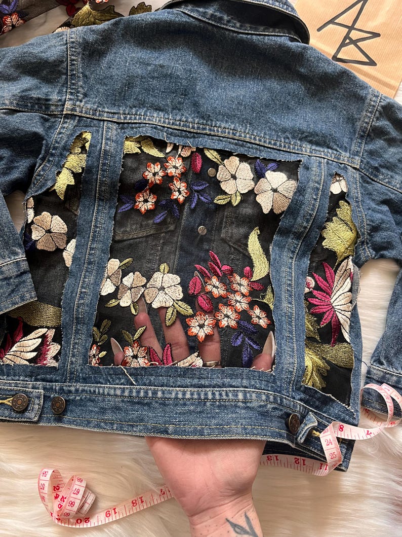 Upcycled Denim Jacket – Handmade From Recycled Fabrics, One of a Kind ...