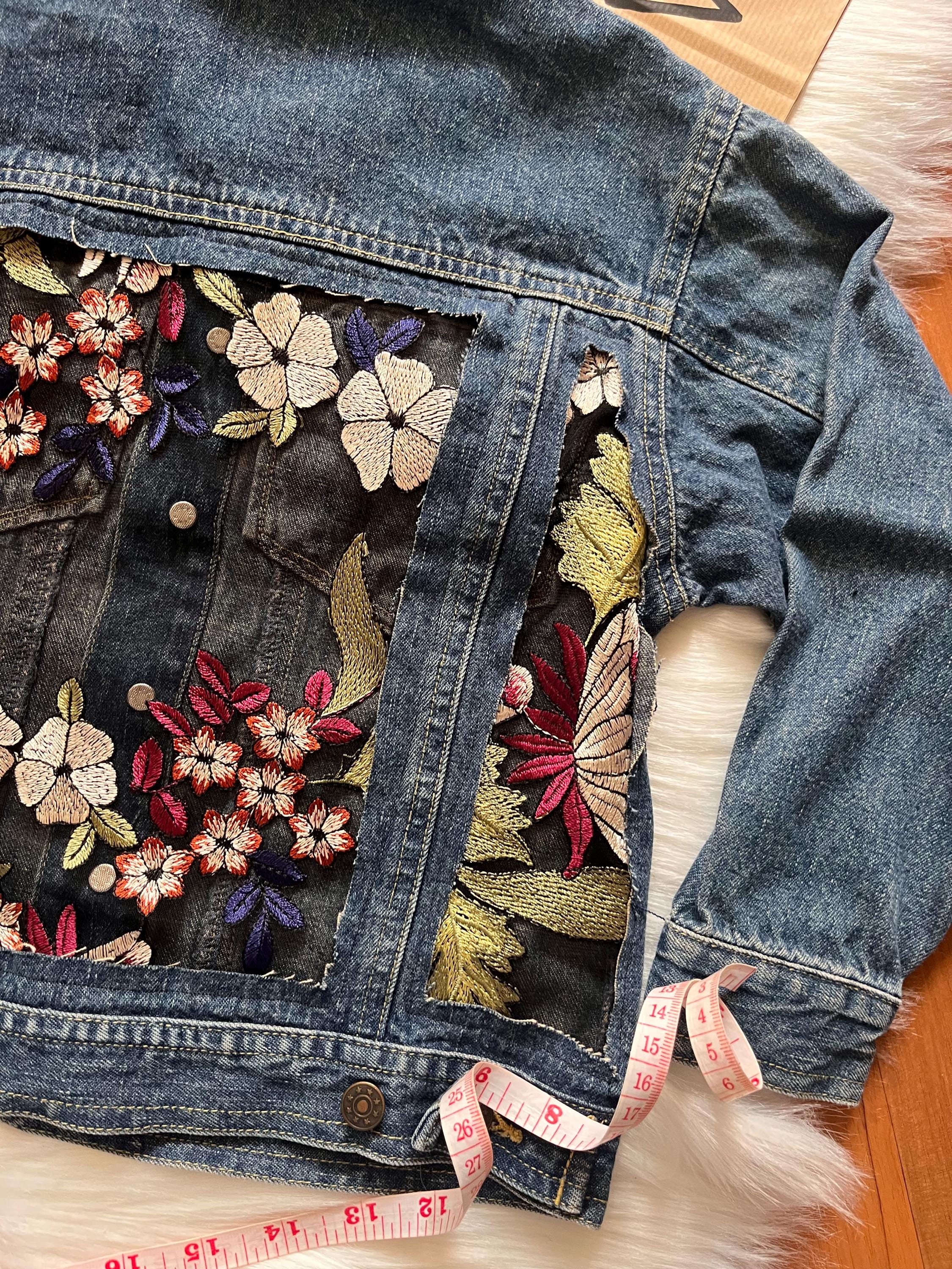 Upcycled Denim Jacket – Handmade From Recycled Fabrics, One of a Kind ...