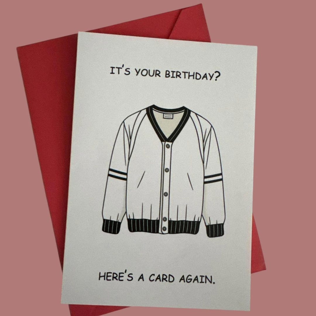 It’s Your Birthday? Cardigan Card - Etsy