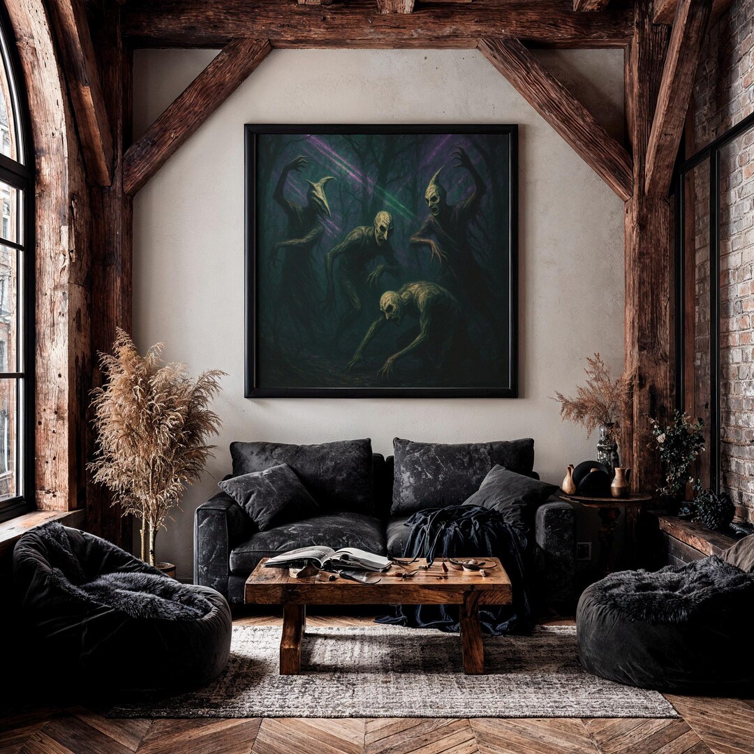 Gothic Horror Art Print: Dark Surreal Occult Scene - Etsy