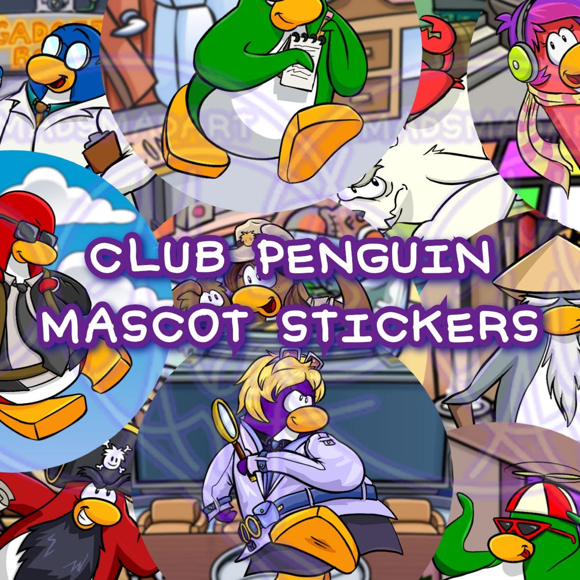 Club Penguin Handmade Vinyl Sticker Pack Bundle 2.5 Inches - Etsy