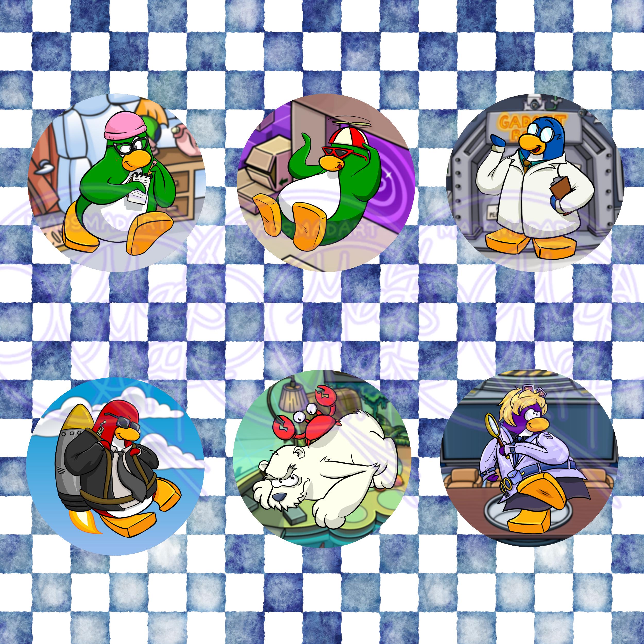 Club Penguin Handmade Vinyl Sticker Pack Bundle 2.5 Inches - Etsy
