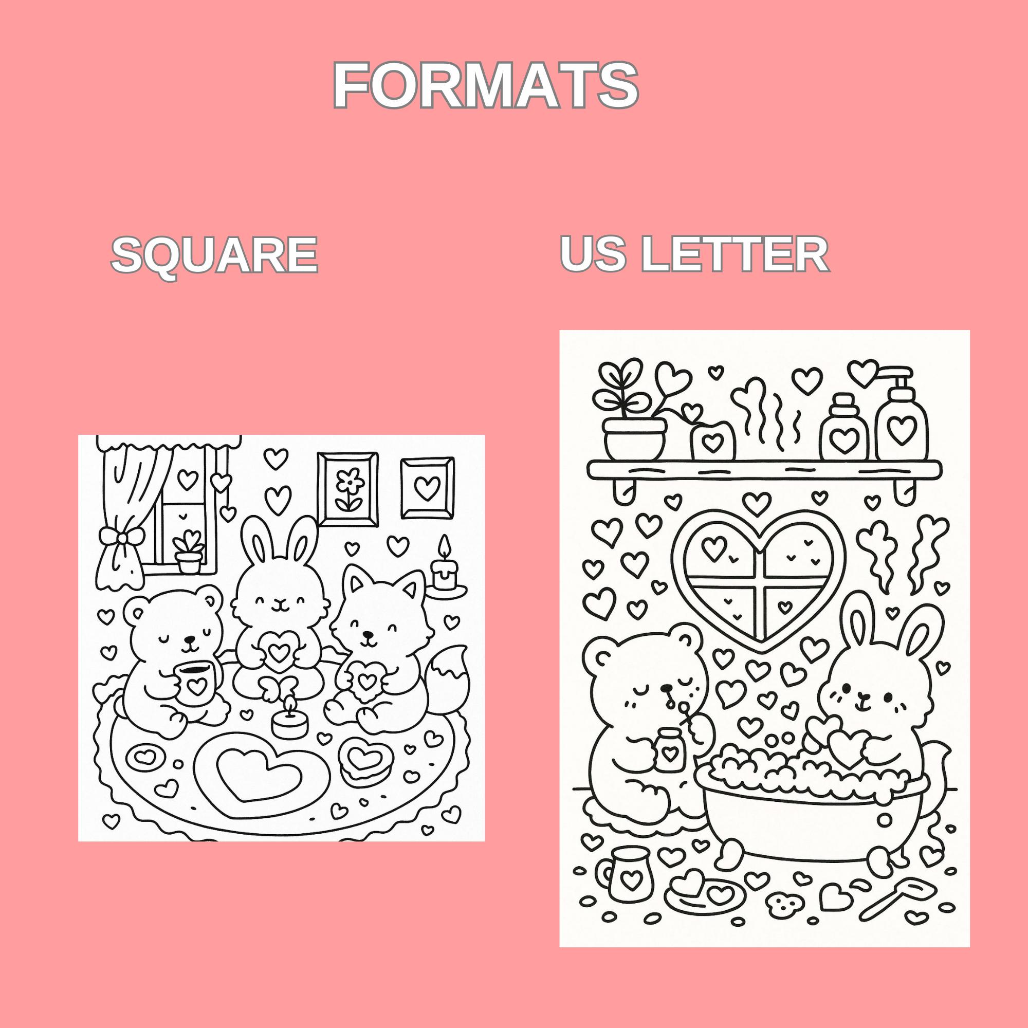 Fuzzy Valentine Love Coloring Book | Cute Kawaii Animals | Easy ...