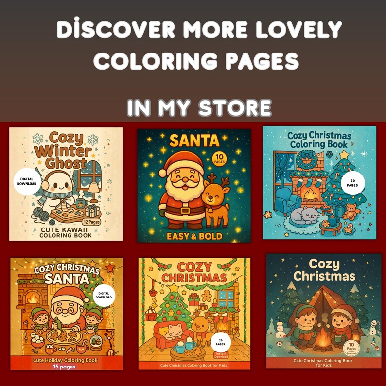 Merry Christmas Snow Globes Coloring Book | 15 Cute Easy & Bold Winter ...