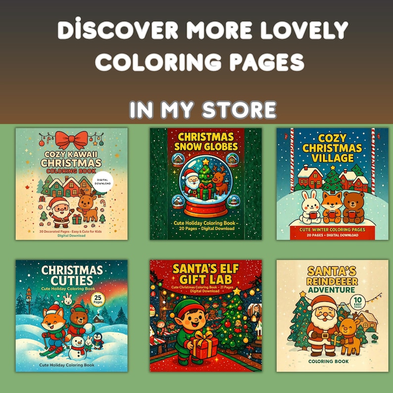 Gingerbread Christmas Coloring Pages | Cute Holiday Cookie Shop | Easy ...