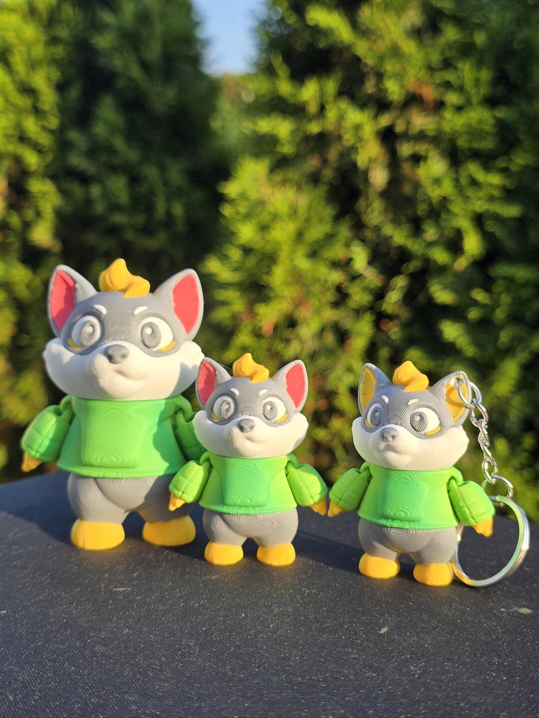 Flexi Woodland Wolf 3D Print File: Keychain & Magnet Option (STL + 3MF ...