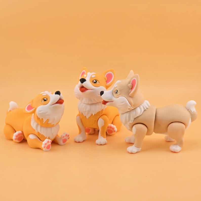 Flexi Corgi 3D Print – Poseable Articulated Dog Toy (digital File) - Etsy