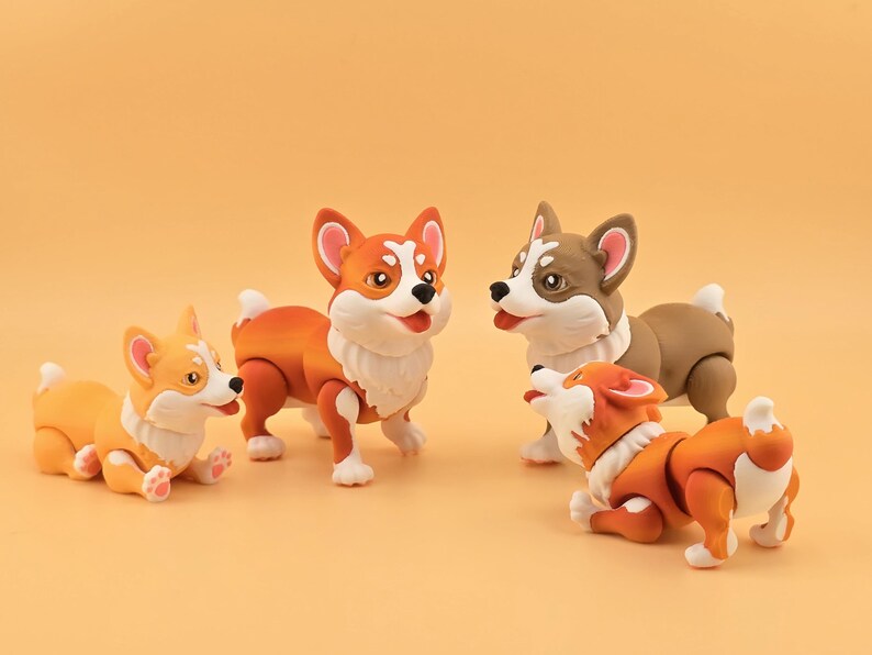Flexi Corgi 3D Print – Poseable Articulated Dog Toy (digital File) - Etsy