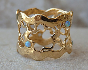 Light Blue Ring Ice Blue Opal Ring Womens Opal Ring Baby | Etsy