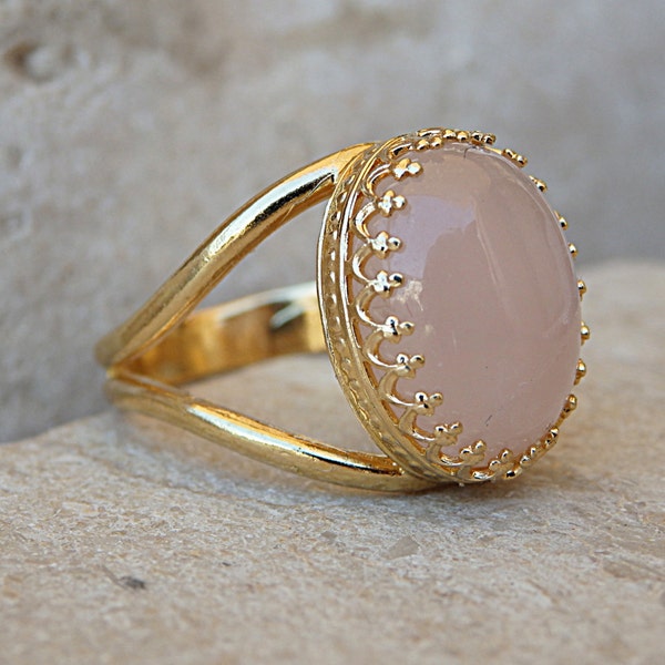Pink Gemstone Ring - Etsy