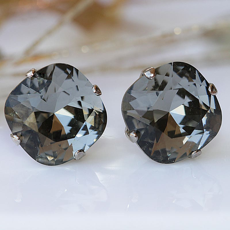 Grey Studs - Etsy