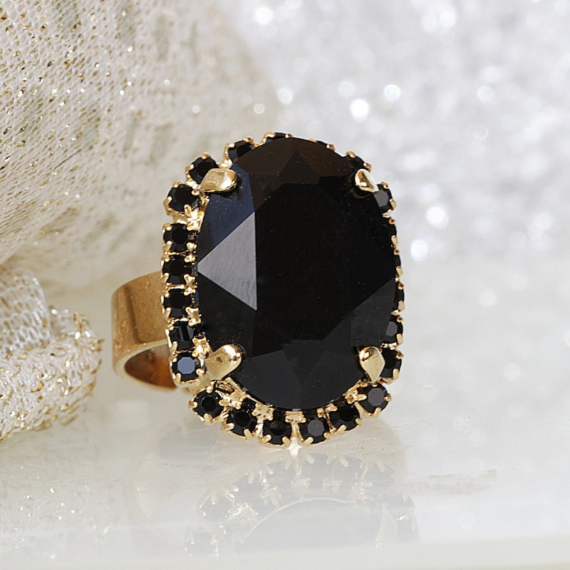 Black Gold Ring - Etsy