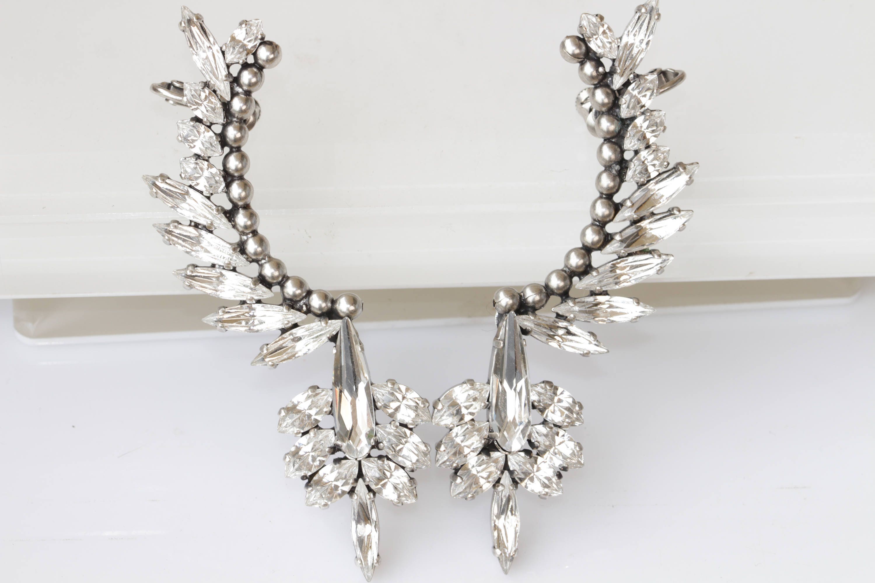 EAR CLIMBER EARRINGS Ear Crawler Earrings Silver Big Ear | Etsy