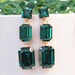 EMERALD DROP EARRINGS, Simple Earrings, Earrings, Bridal Stones ...