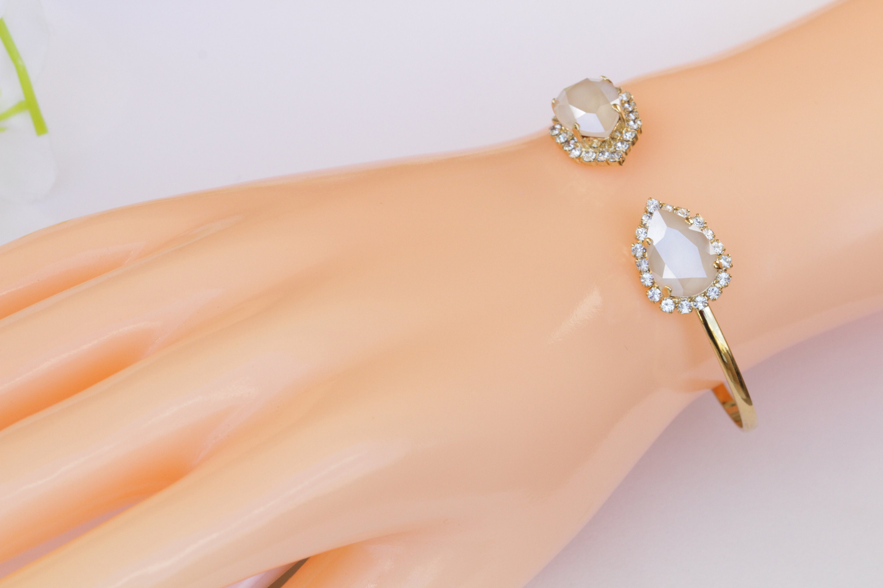 EMERALD BRACELET Crystal Cuff Bracelet Bracelet Gift for | Etsy