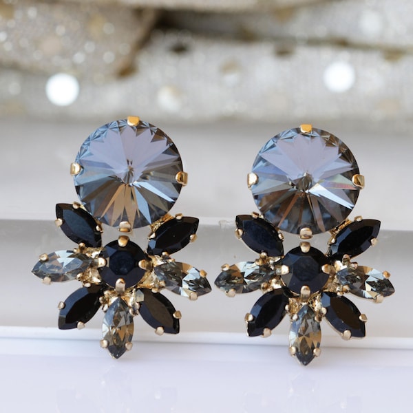 Dark Gray Earrings - Etsy