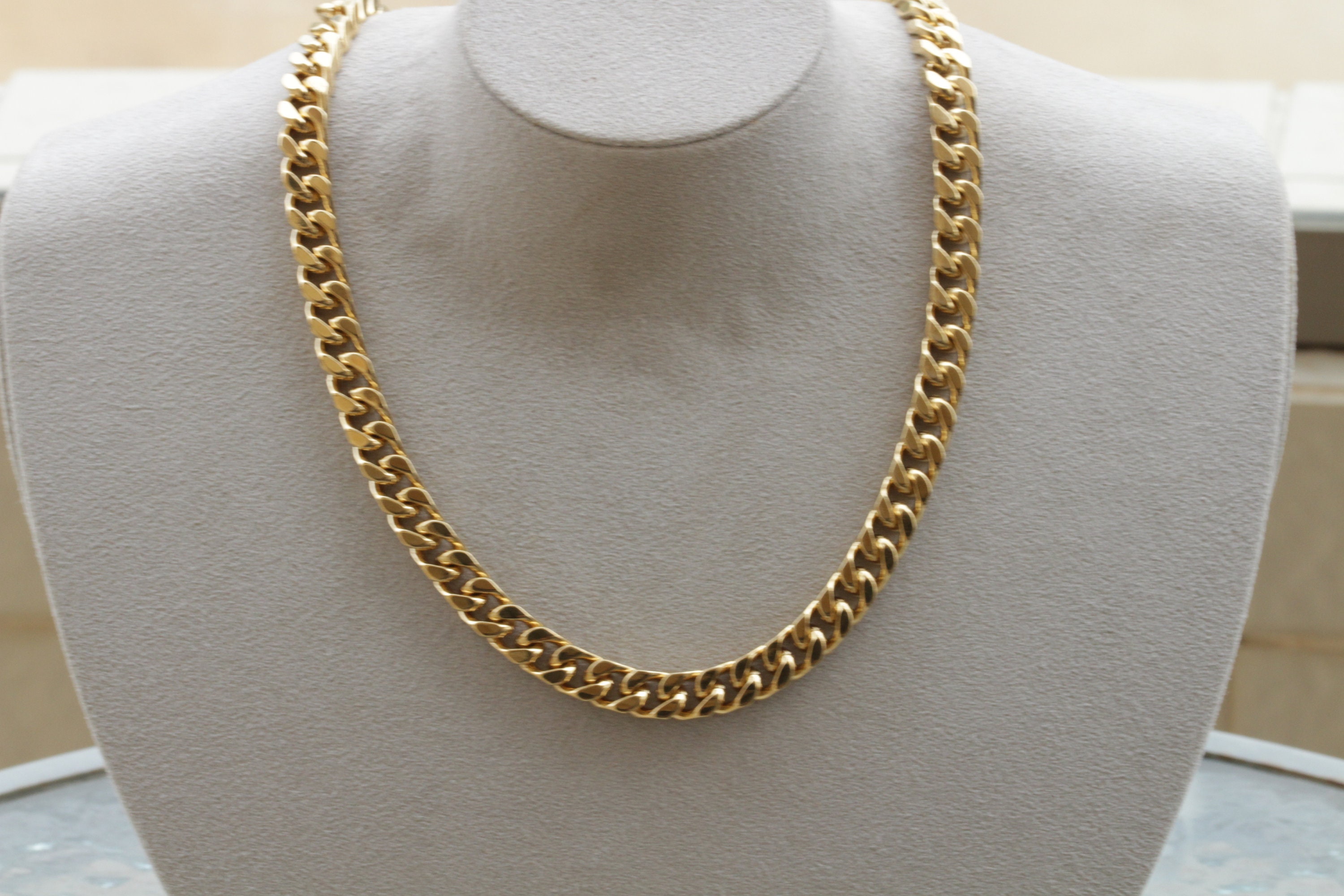 Mens Chunky Curb Necklace, 24k Gold Plated Gourmet Chain - Etsy Canada