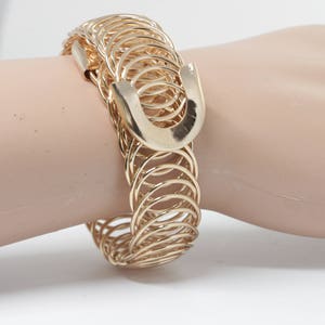 Rose Gold Arm Cuff: Chunky Bridal Bangle, Adjustable Wire Bracelet - Etsy