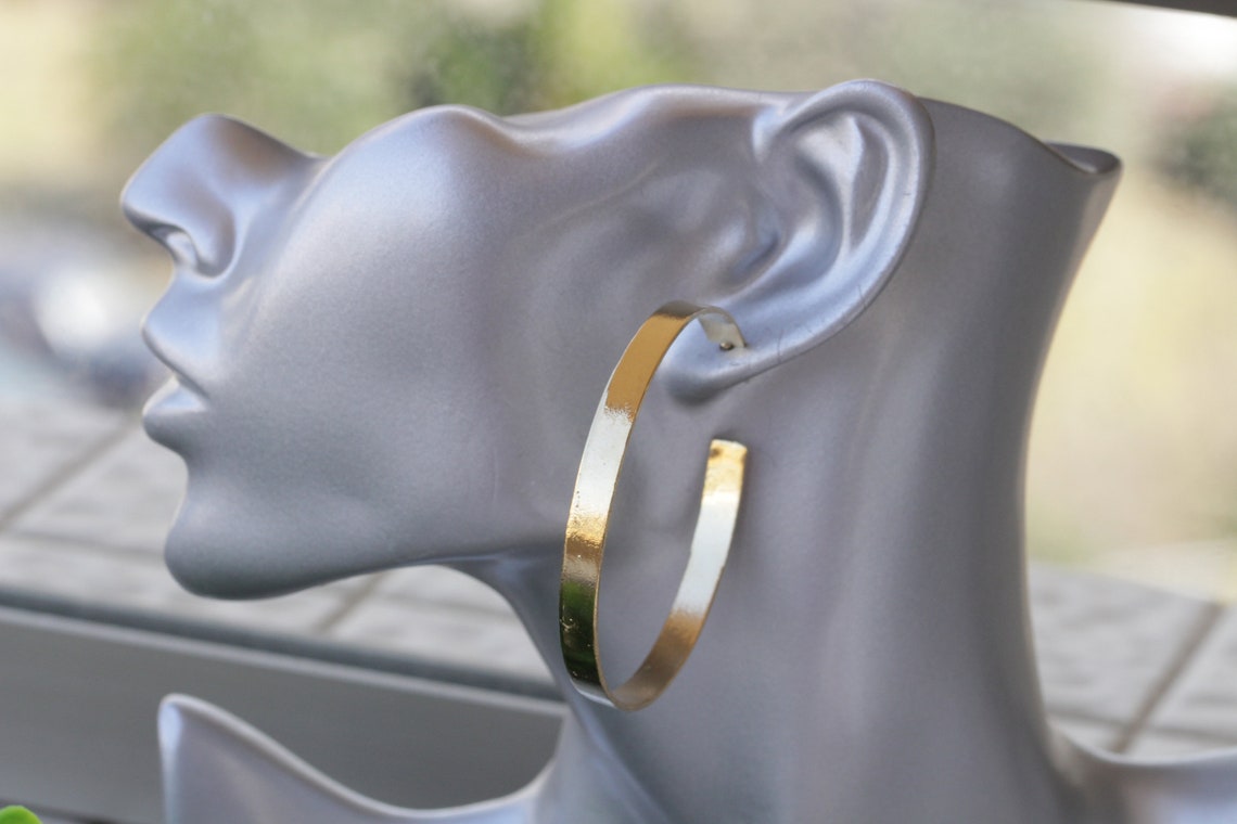 Gold Hoop Earrings Big Hoop Earrings Silver Hoop Earring - Etsy